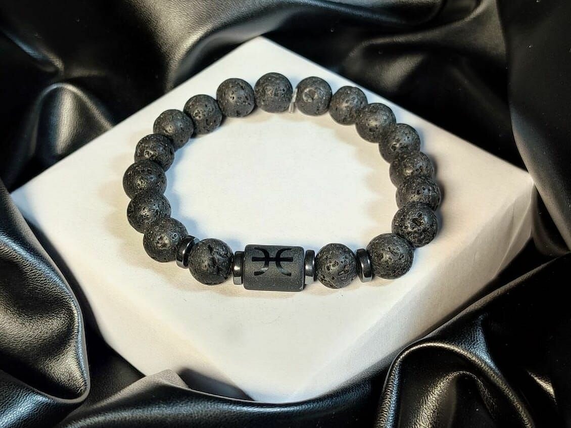 Браслет, искусственный камень, гематит