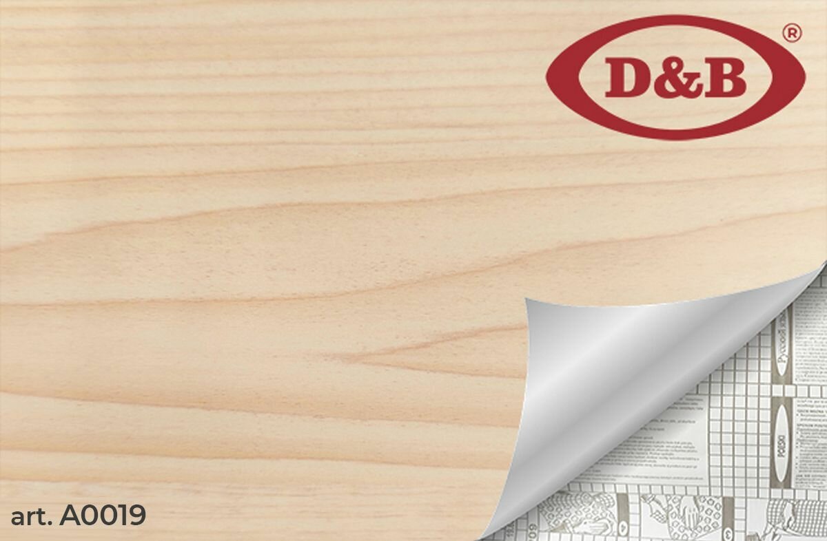 Пленка самоклейка 45смх 8м D&B дерево "Светлое" А0019