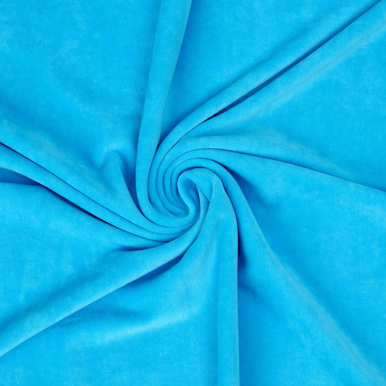 Лоскут Велюр на трикотажной основе, голубой 100*180см,80% хл,20% п/э, 9949613