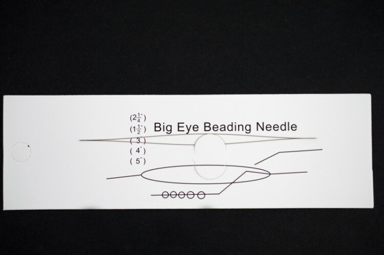 Игла для бисера с широким ушком, диаметр 0,3мм, длина 100мм, простое ушко, сталь, 1034-029, 1шт