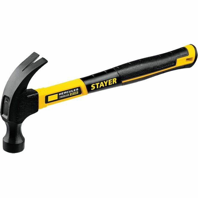 Молоток-гвоздодер Fiberglass STAYER 680 г.