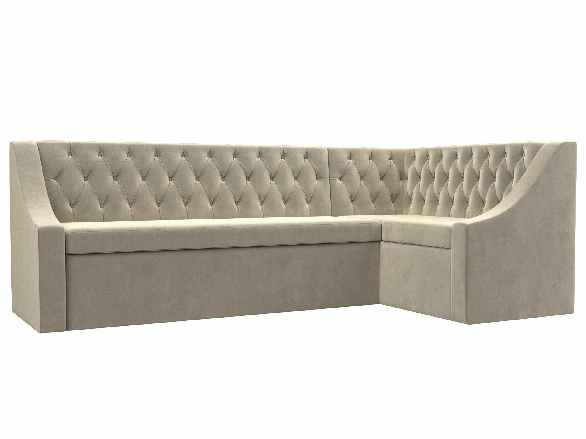 Диван кухонный угловой Мерлин правый, микровельвет, механизм дельфин, Хит Диванов