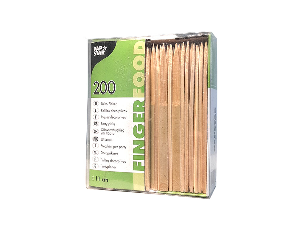 Шпажки из бамбука Papstar (плоские) 200 шт
