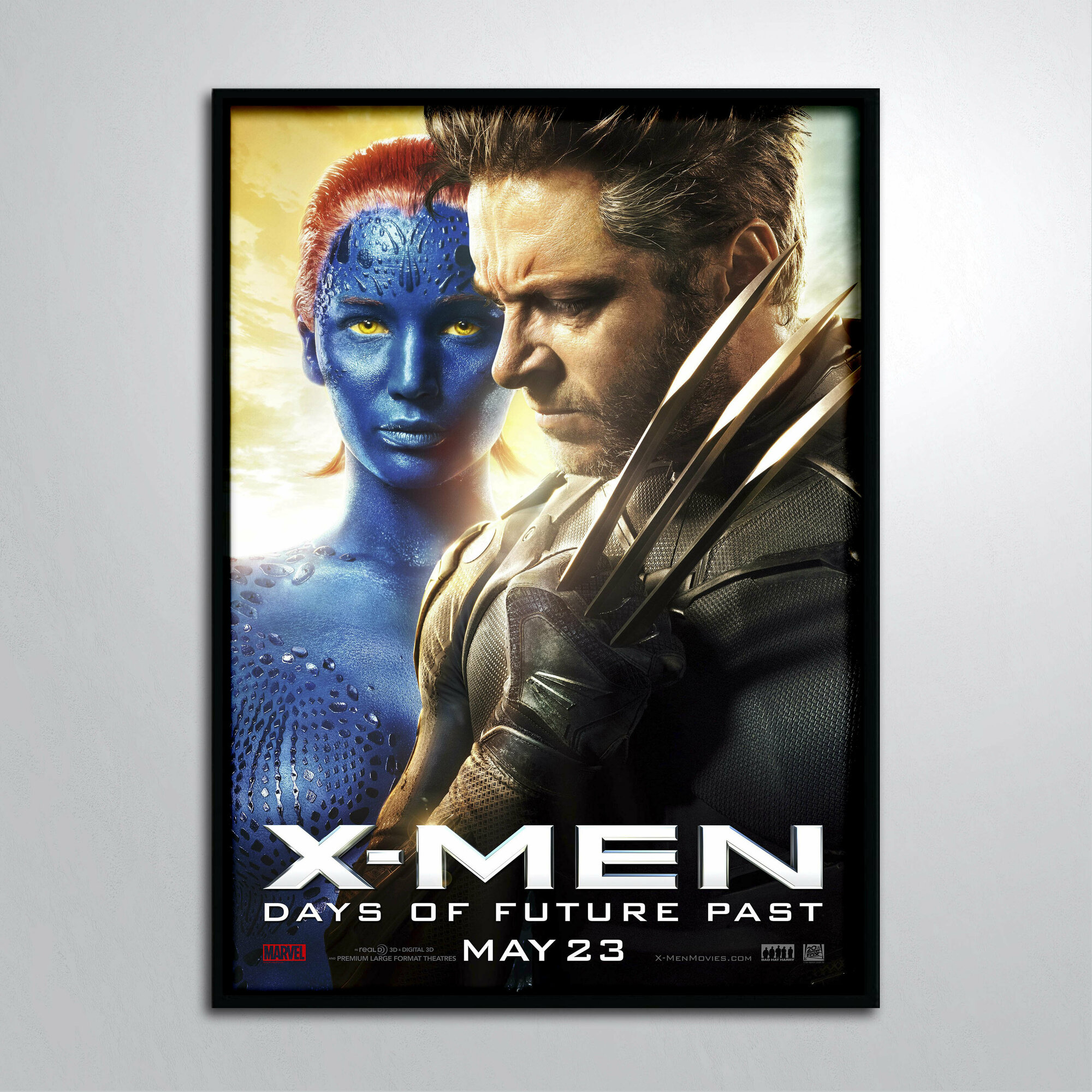 Постер без рамы/Люди Икс Дни минувшего будущего Мистик и Росомаха X-Men Days of Future Past