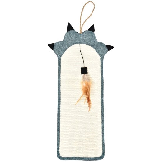 Когтеточка Triol "Лапа" с перьями, из сизаля 50х21,5 см