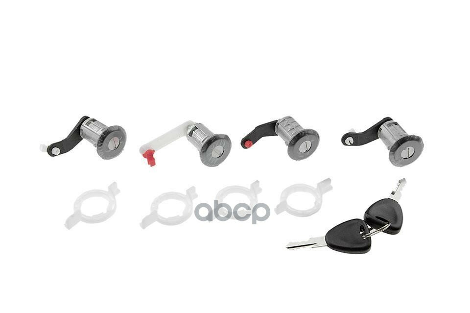 Вкладыш замка двери RENAULT MASTER II 1998-2010, OPEL MOVANO 1998-2010 KOMPLET 4 SZT. WK ADEK Z 2 KLUCZYKAMI NTY арт. EZCRE025