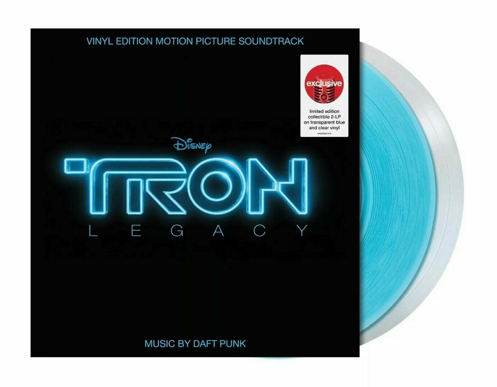 Daft Punk - TRON Legacy OST Трон (Light-Blue-Clear Limited) Прозрачно-Голубая и Прозрачная Виниловая Пластинка