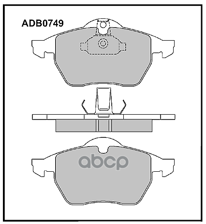 Колодки тормозные передние Opel Astra G / Vectra B 95-> ALLIED NIPPON арт. adb0749