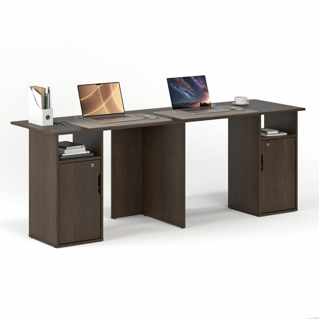 Письменный стол для двоих 7081 (цвет: венге)