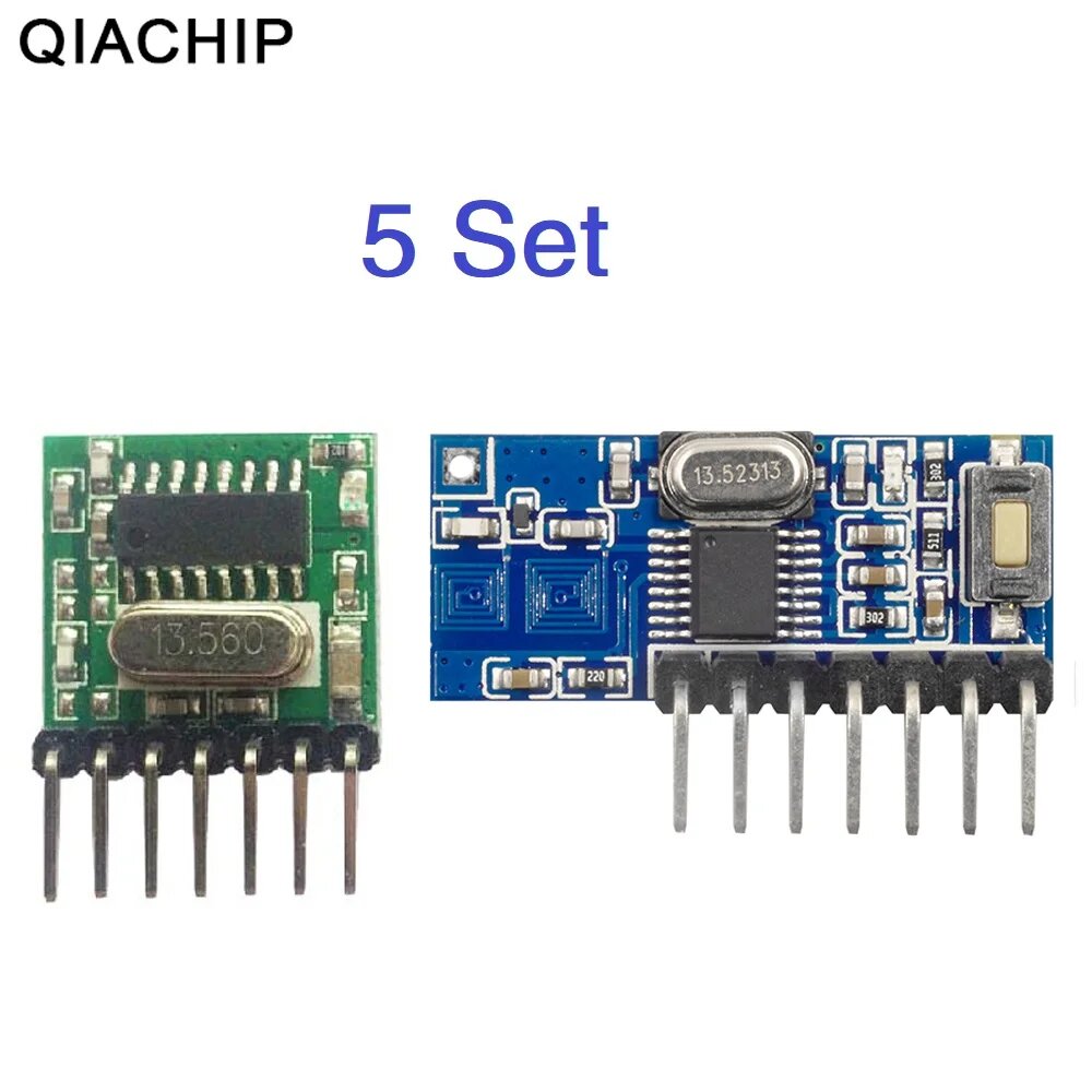 QIACHIP Радиомодуль 433 МГц, 5 Set