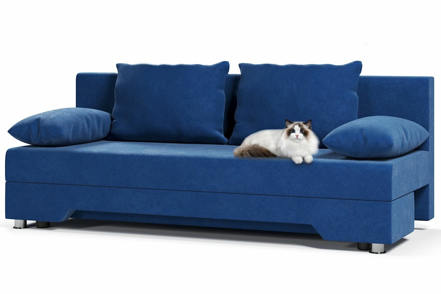 Диван-кровать Орлеан еврокнижка, велюр Кабрио синий