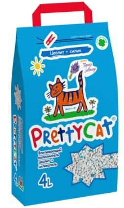 Pretty Cat Наполнитель впитывающий для кошачьих туалетов "Naturel" С лавандой 4 л 2кг 2 кг