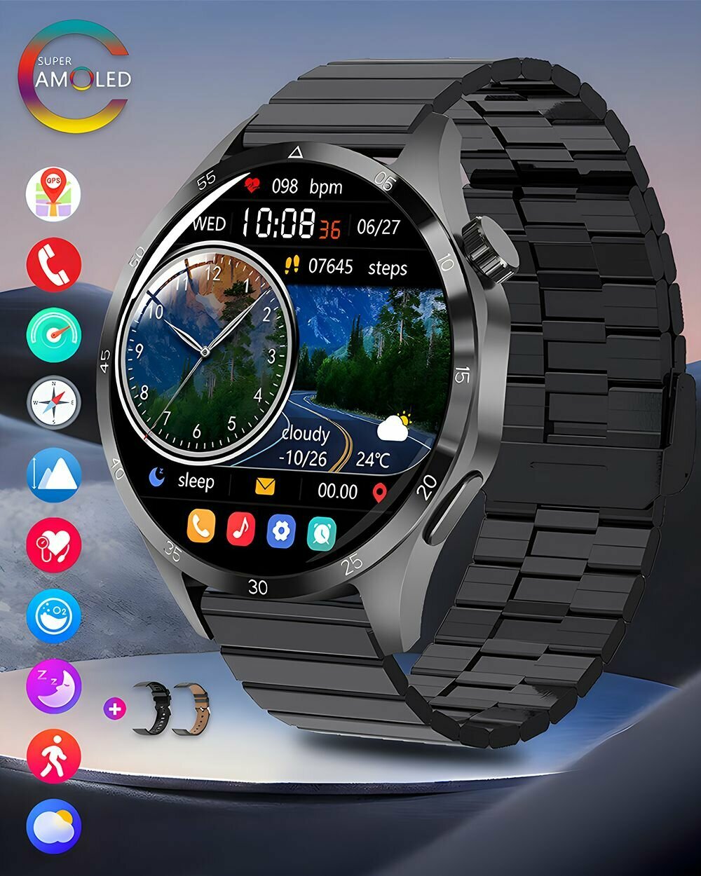Cмарт Умные часы мужские женские наручные Limited Edition 2024, Series 4 Pro Max, 2 ремешка, 46mm