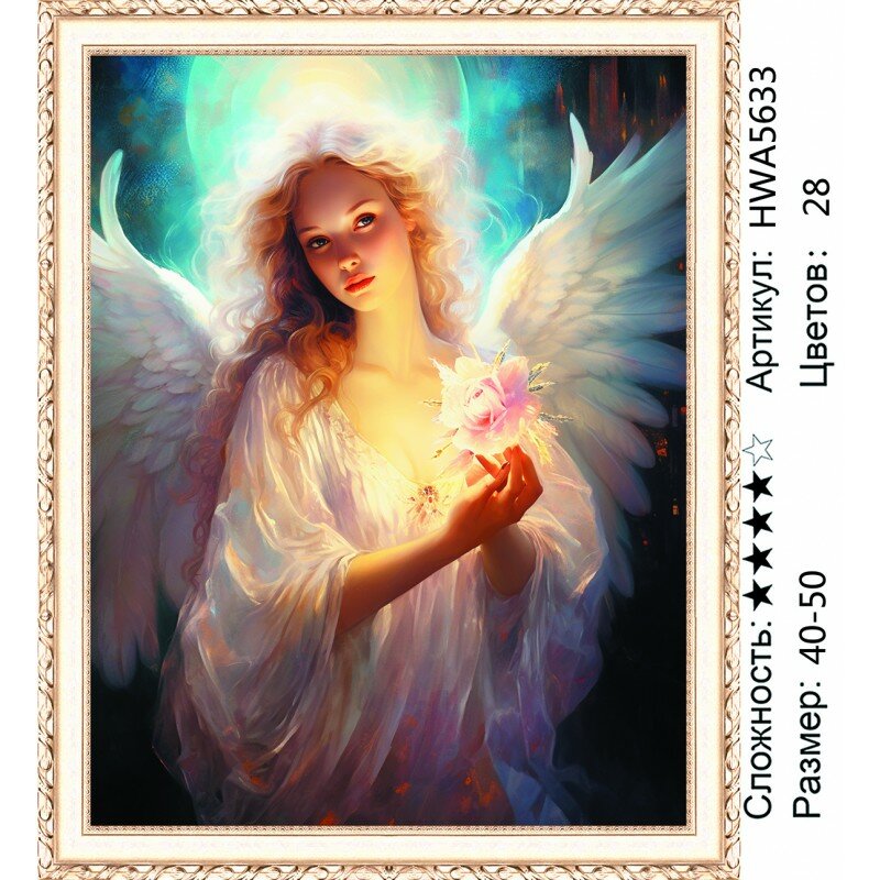 Алмазная мозаика Painting Diamond HWA5633, холст на подрамнике, круглые стразы, 40x50 см