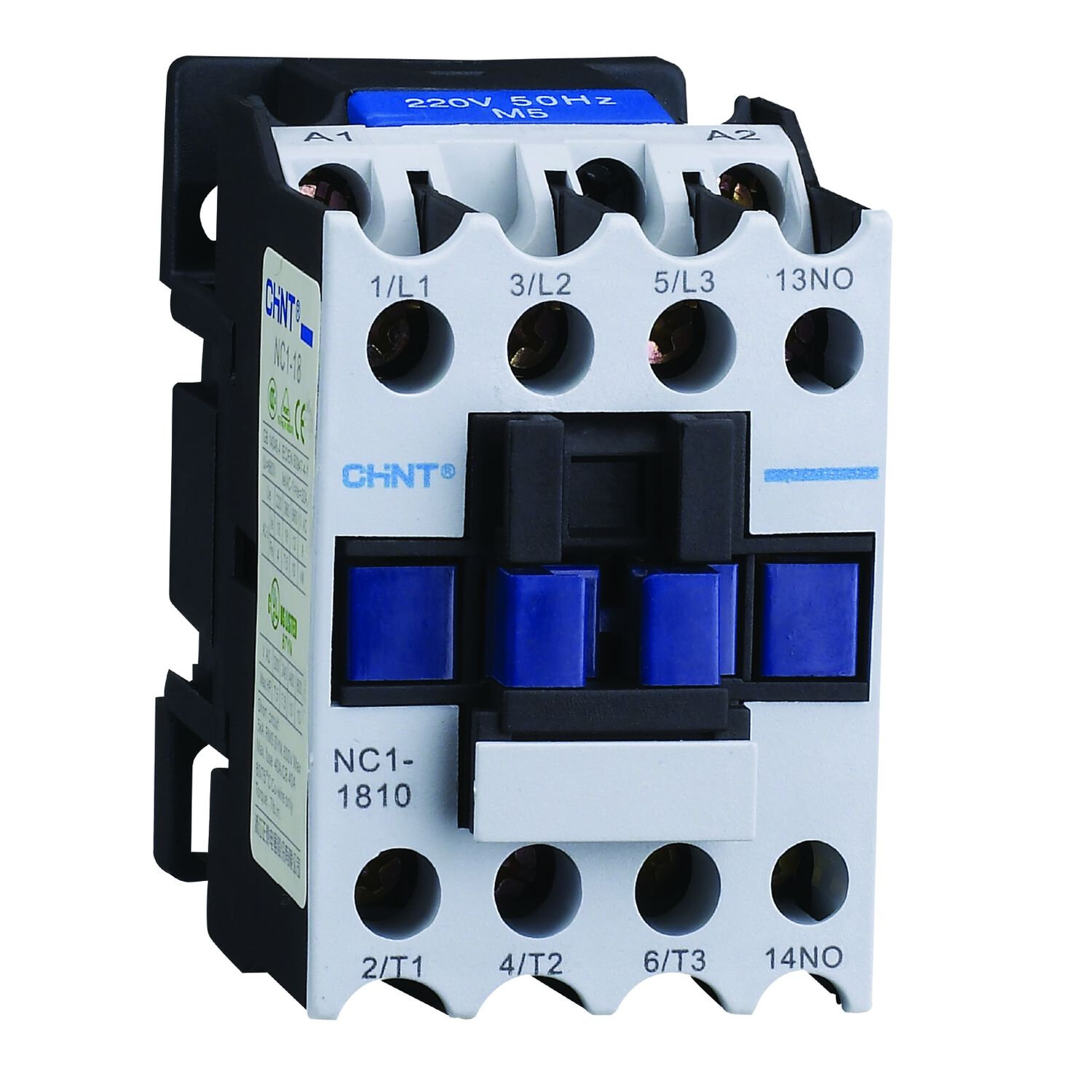 221545 Контактор NC1-1810 18А 230В/АС3 1НО 50Гц (R)(CHINT)