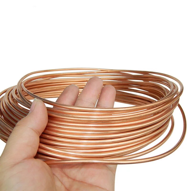 Мягкая медная трубка 2/3/4/5/6/8/9/10/12 мм, катушка 1/2/5/10 метров 8mm x 0.8mm, Length 1 Meter