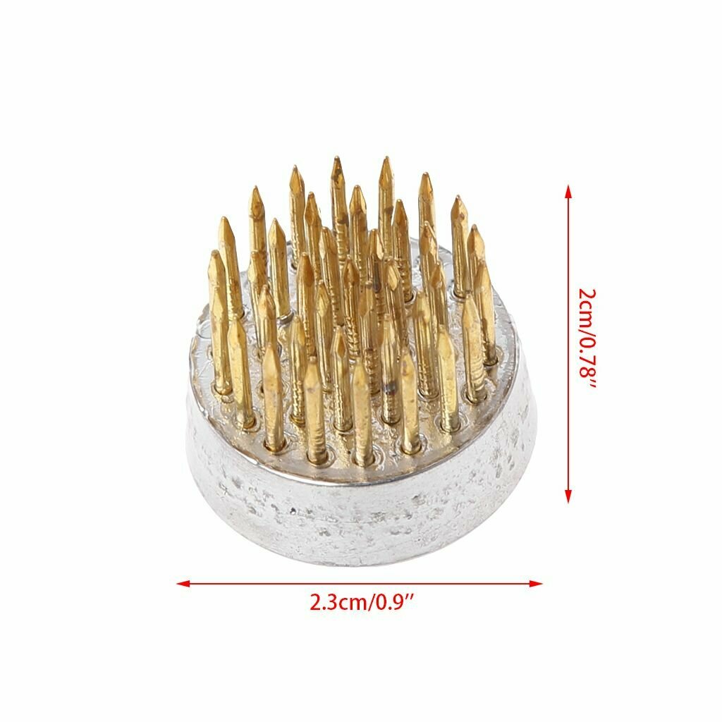 Держатель для цветов, кензан-булавка для икебаны в виде лягушки из латуни с медной основой и стальными иглами, многопроволочная подставка для оформления букетов на крышке горшка и вазы (4 размера)