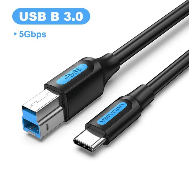 VENTION USB C к USB B 3.0 кабель принтера 1m, USB B 3.0