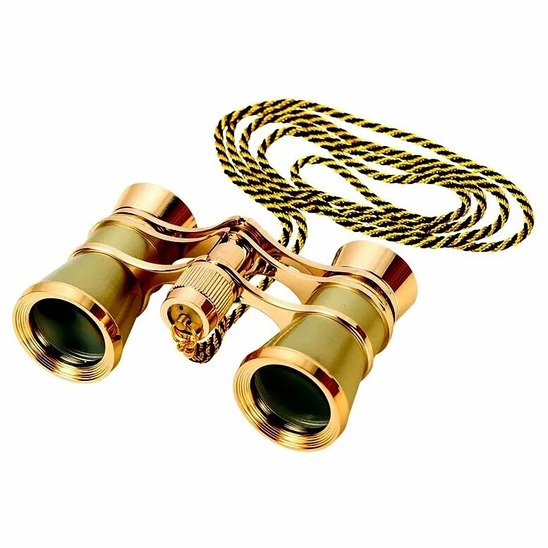 Бинокль театральный БТ 3x25, с цепочкой (золотистый)