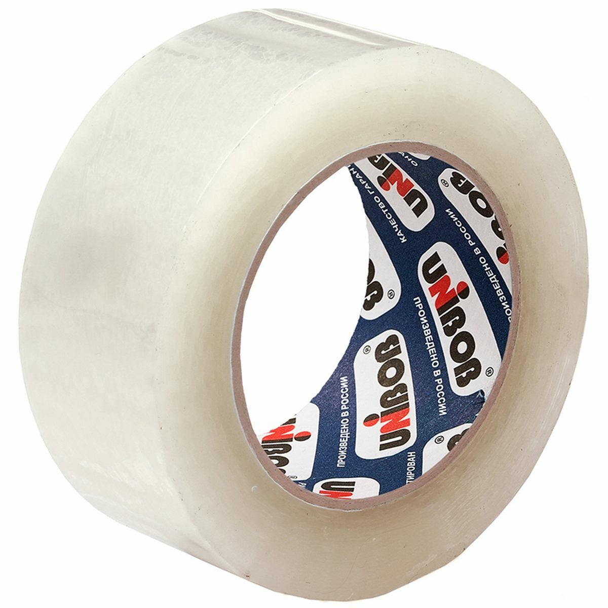 Клейкая лента (скотч) упаковочная Unibob 600 (48мм x 132м, 45мкм, прозрачная) (29351)