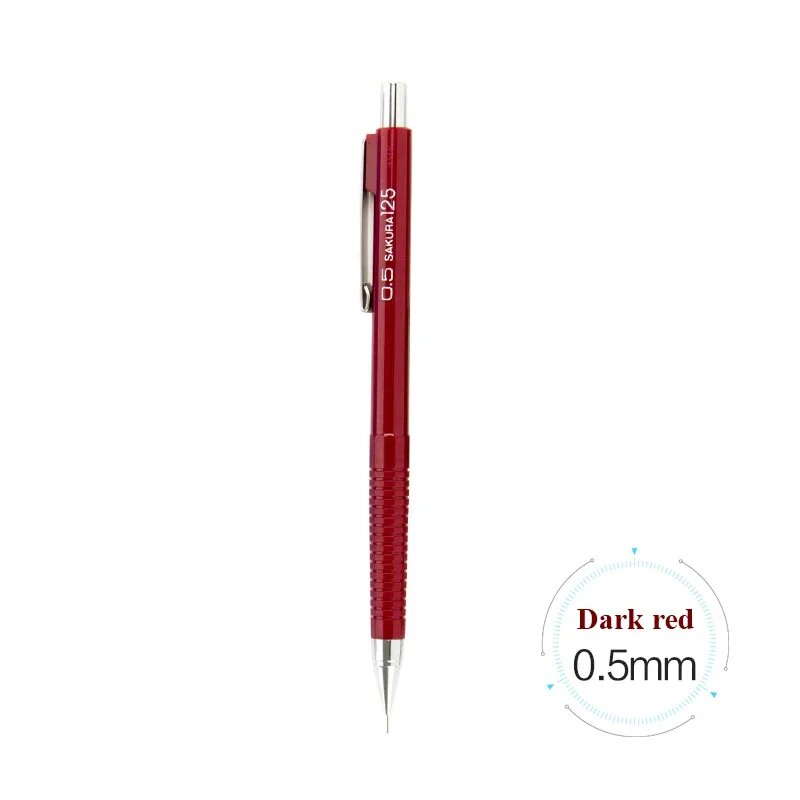 SAKURA Механический карандаш 0,3/0,5/0,7/0,9 мм Бордовый, 0.5mm Dark red