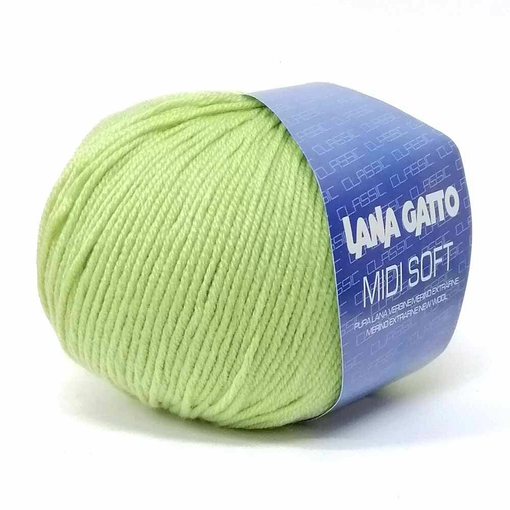 Пряжа Lana Gatto Midi Soft 5282 (1 моток, 50г/142м) салат