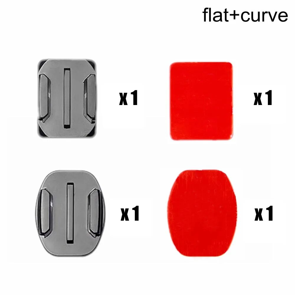Клейкие крепления DITIPOO для экшн-камер, flat+curve, Цвет: flat and curve