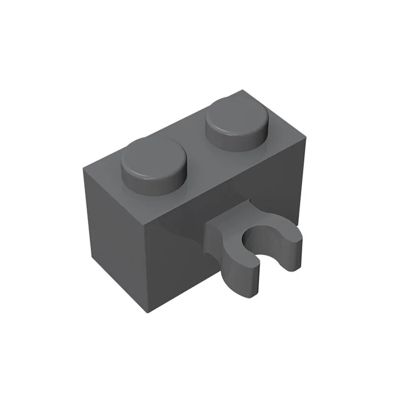 Серый кубик Lego 2x2 с креплением, 10 шт.