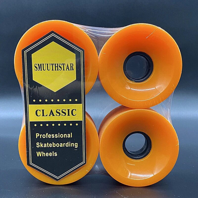4 шт. Матовые колеса smuuthstar 70x51 мм для скейтборда Оранжевый, ORANGE NO Bearing