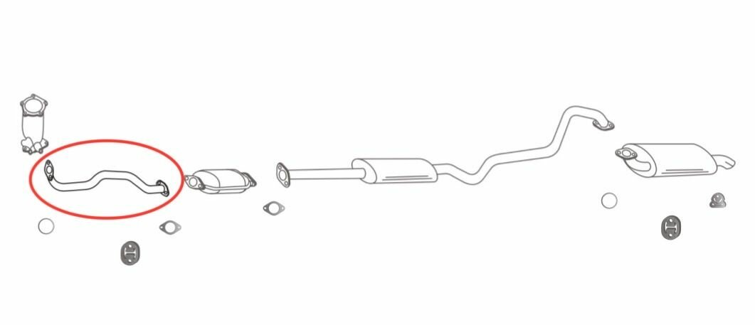 Приемная труба глушителя Nissan Almera N16 1.5 1.8 / Ниссан Альмера Н16