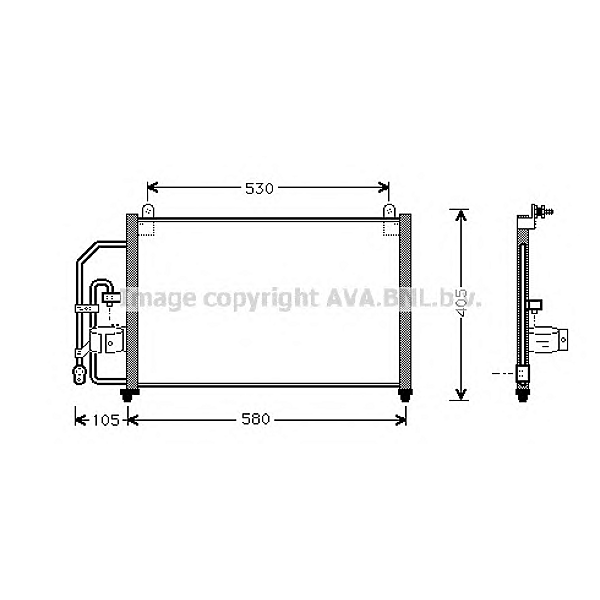 AVA QUALITY COOLING dw5012 (96274635 / 96274635 / 96303204) радиатор кондиционера Daewoo (Дэу) lanos