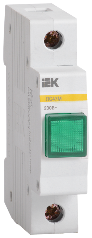 Сигнальная лампа Iek MLS20-230-K06 ЛС-47М на Дин рейку, зеленая (матрица) ИЭК