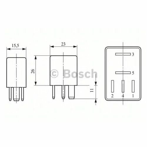 Реле, топливный насос Bosch 0332201107