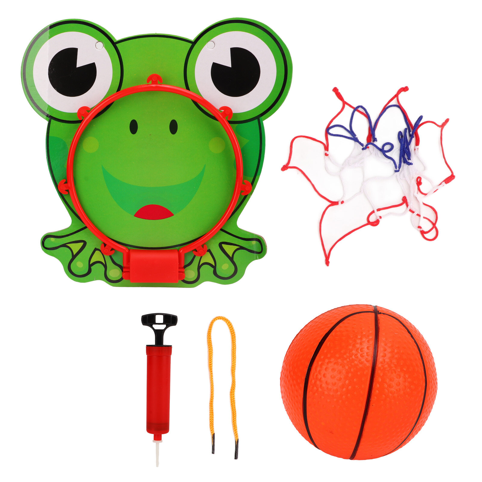 Hanging Basketball Hoop Mini Plastic with Net Ball for Indoor Outdoor Toy Sports Game Frog