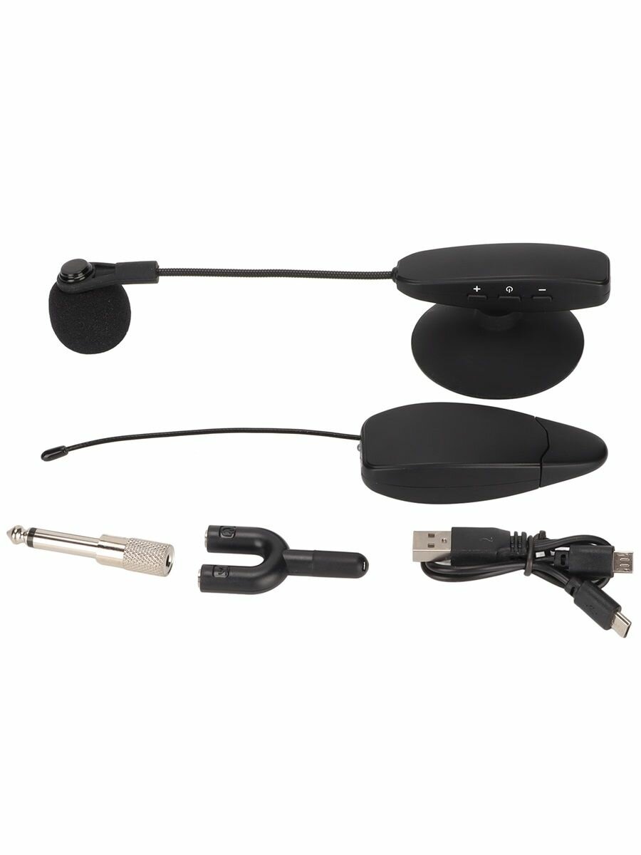 Беспроводной инструментальный микрофон UHF, всенаправленный конденсаторный микрофон с зажимом для труб, кларнетов, саксофонов, духовых инструментов и гитары, простой в использовании