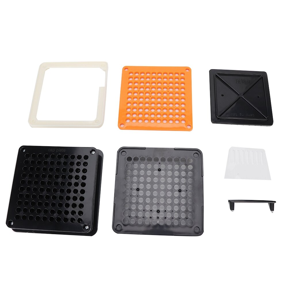 Наполнитель капсул из АБС-пластика на 100 отверстий, ручная машина для наполнения порошком, плата-инструмент для оборудования для наполнения капсул размером 00