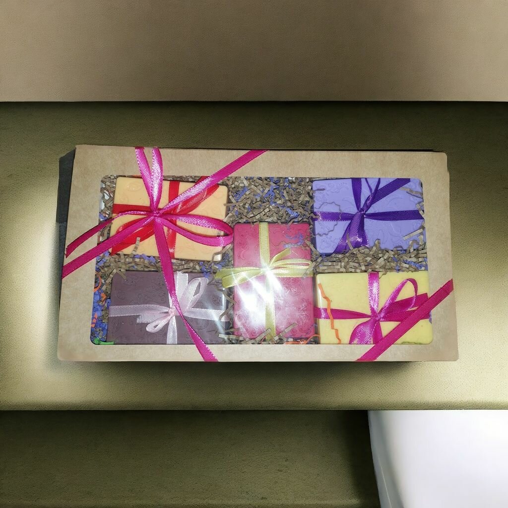 Подарочный набор MVL DESIGN "Узоры", для всех типов кожи, 5 брусков мыла по 100 г