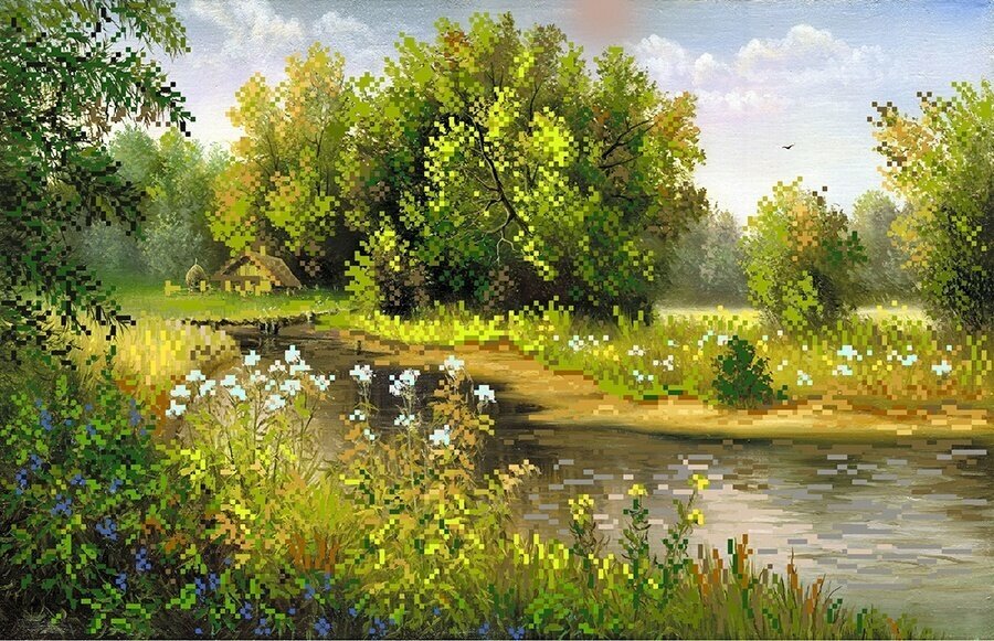 Рисунок на шелке Матренин посад 37х49 см, Лето (МП.37х49.4241)