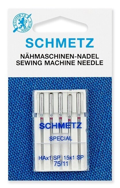 Иглы SCHMETZ Супер стрейч, 130/705 HA x 1 SP № 75, 5 игл (22:82. FB1. VMS)