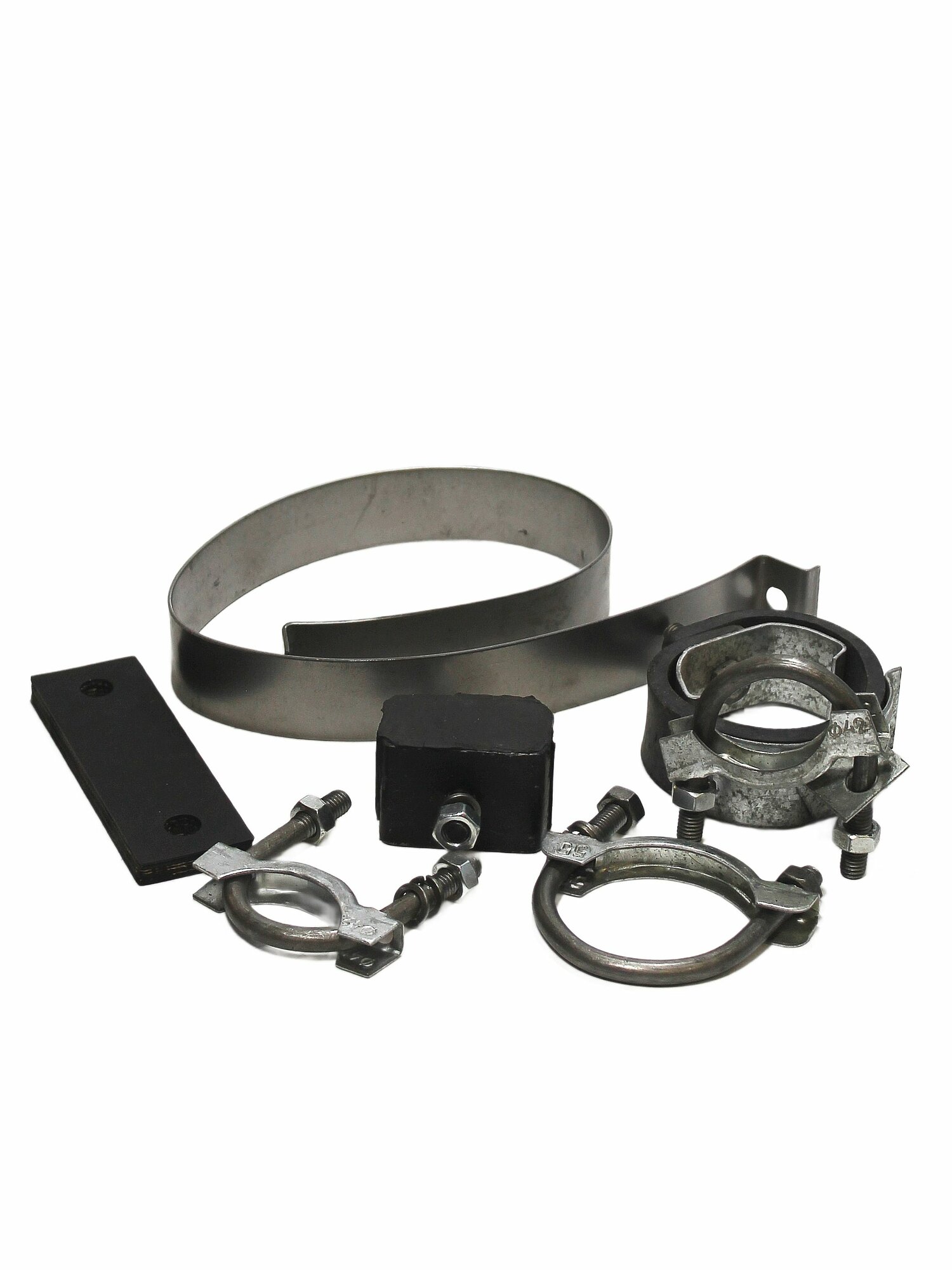 Комплект установочный глушителя для а/м УАЗ 3151, 469, старого образца, карбюратор, до 2000 года выпуска