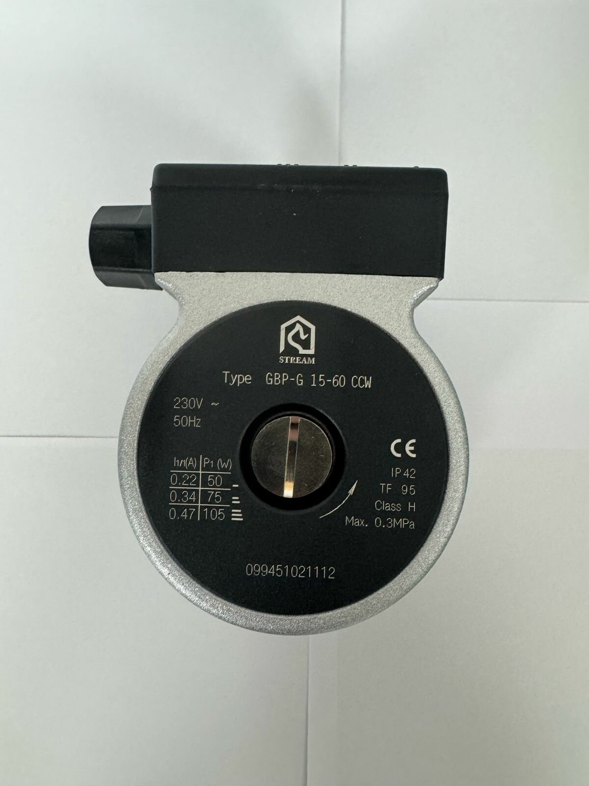 Двигатель циркуляционного насоса STREAM GBP-G 15-60 CCW 105W, 3 скорости
