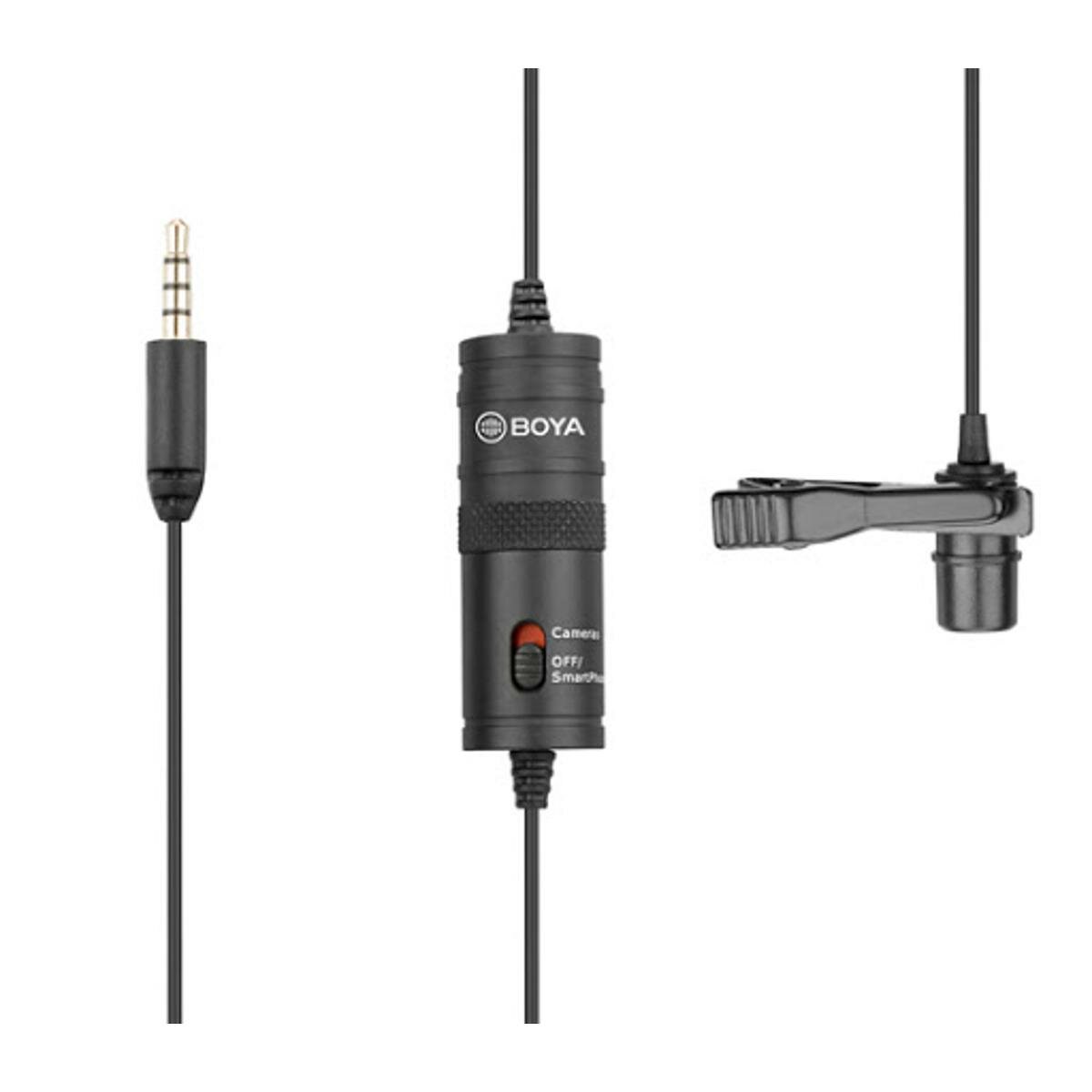 Петличный микрофон Boya M1 для любой цифровой зеркальной видеокамеры и телефона Android