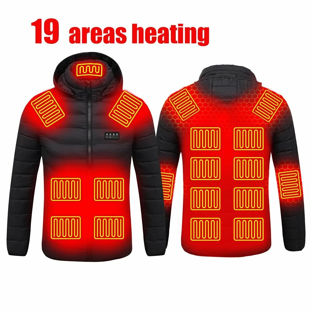 Куртка с подогревом 19 зон, 5XL, черная