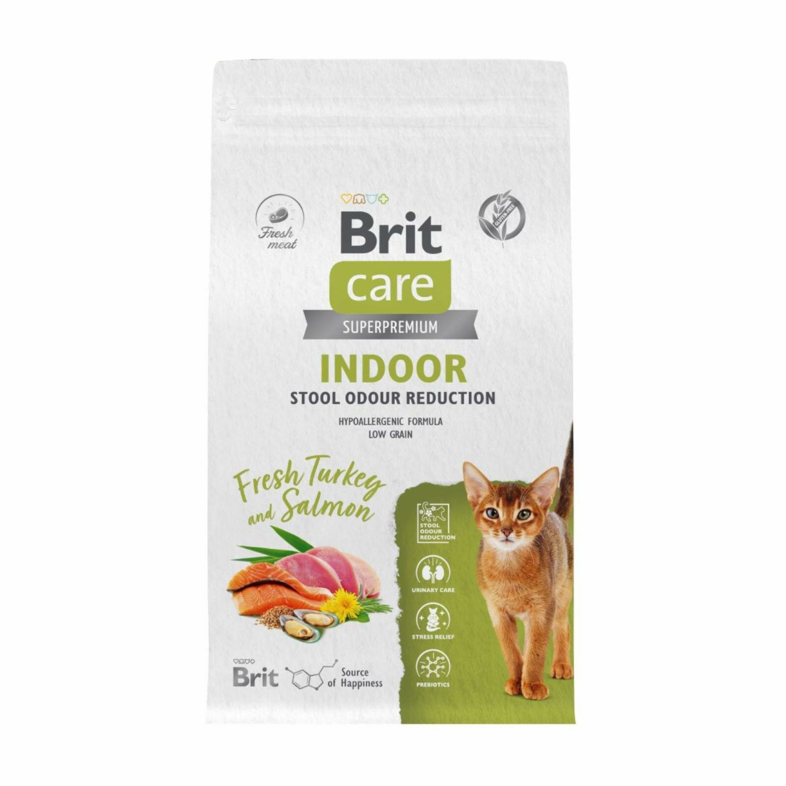 Сухой корм с индейкой и лососем для взрослых кошек