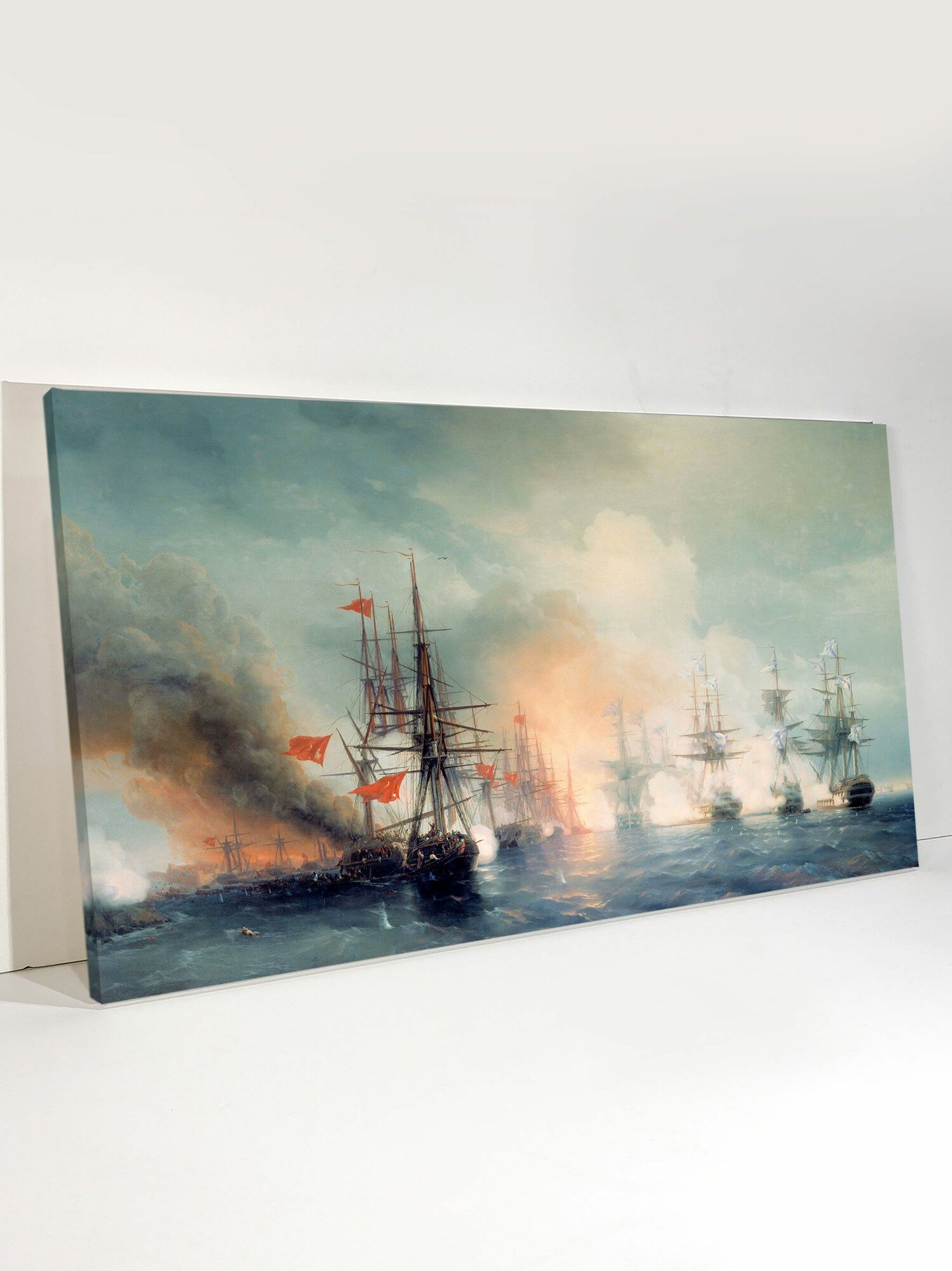 Картина Айвазовский Синопский бой на холсте 40х60см