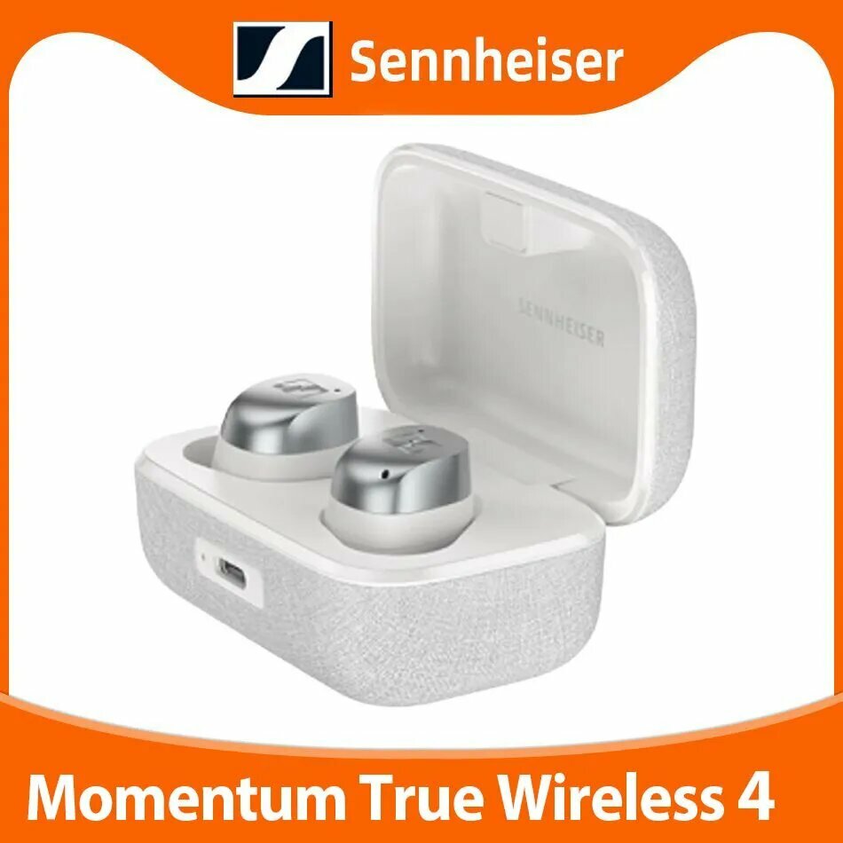 Sennheiser Наушники беспроводные с микрофоном Sennheiser Momentum True Wireless 4, USB Type-C, белый