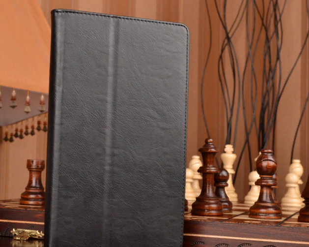 Фирменный оригинальный чехол обложка с подставкой для Lenovo Tab 3 TB3-850F/M 8.0"черный товый кожаный MyPads