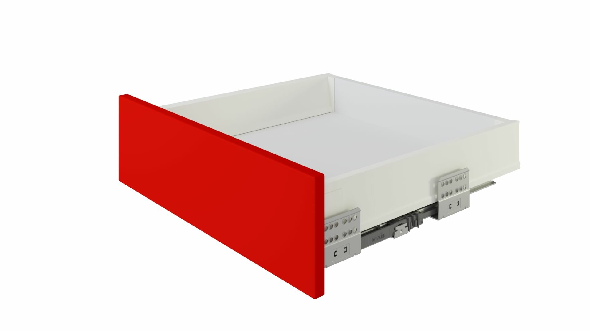 Комплект ящика (метабокс) Боярд PUSH с традиционными боковинами длина 450 мм, высота 76 мм, без доводчика, белый RAL9003