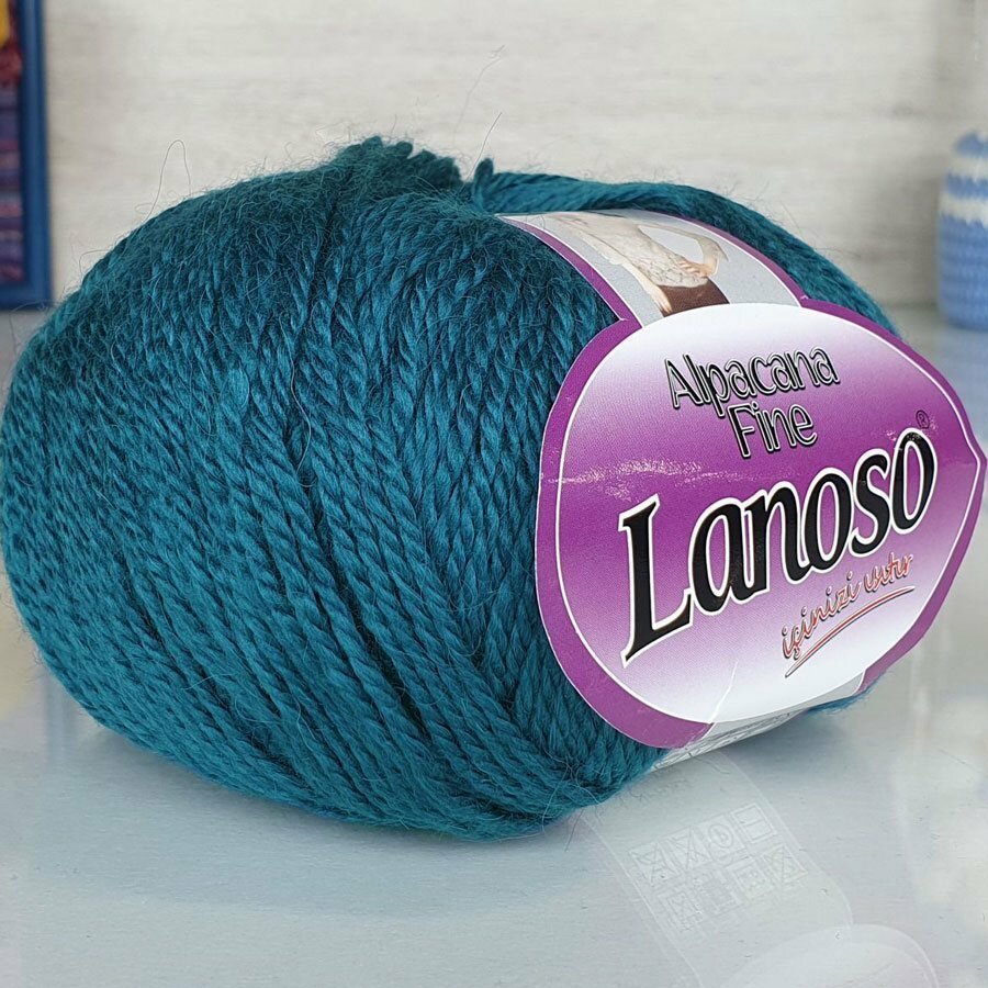Пряжа Lanoso ALPACANA FINE 980 морская волна (5 мотков)