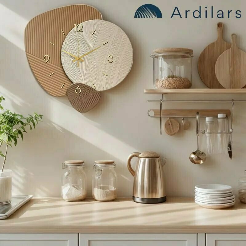 Настенные часы Ardilars, кварцевые, арабские цифры, треугольные, 60х60 см